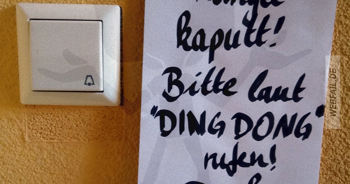 Ding dong! | Webfail - Fail Bilder und Fail Videos