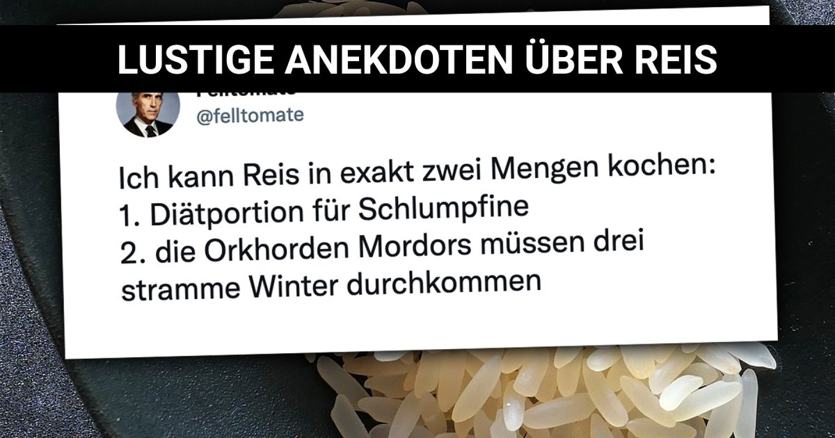 Bleibt irgendwie immer was übrig: Lustige Anekdoten über Reis | Webfail ...