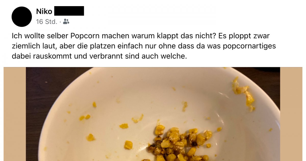 Ärger mit dem Popcorn - Facebook Fail des Tages 22.05.2021 | Webfail ...