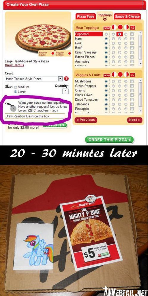 Pizza Order - Special Request - Win Picture | Webfail - Fail Pictures ...