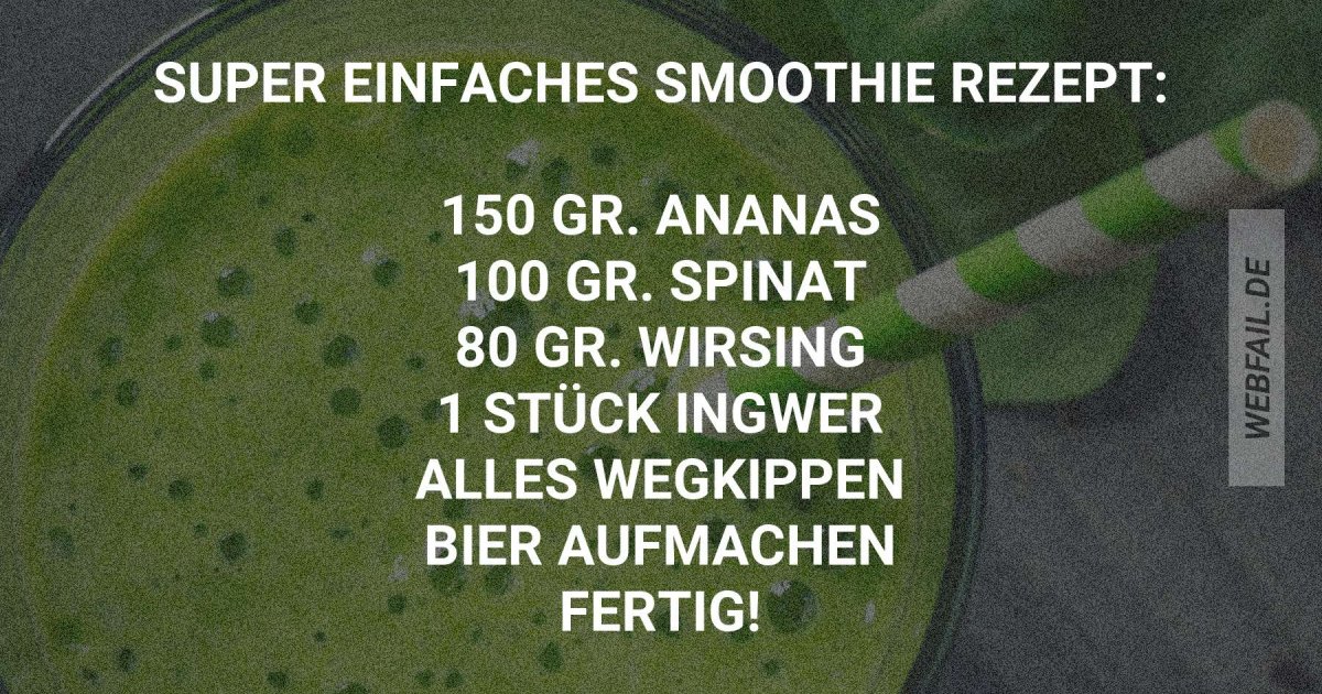 Ganz toller Smoothie! | Webfail - Fail Bilder und Fail Videos