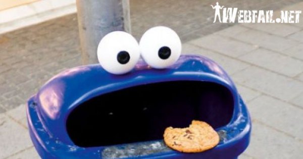 Cookie Monster Trash Can - Win Picture | Webfail - Fail Pictures and ...