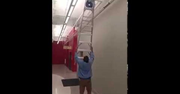 Benutz doch ne Leiter: Typ hat es nicht so mit dem logischen Denken ...